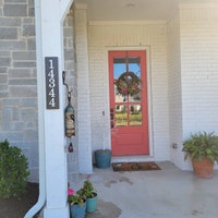 Hanging Address Sign, Driveway Address Sign, Signpost Sign, Wood Grain ...