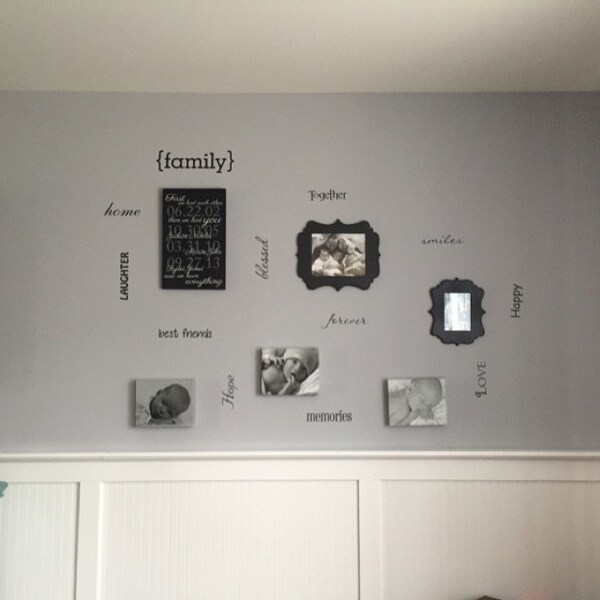 Family Wall Decal - Set of Family Words - Family Room Wall Decals ...