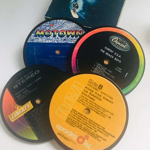 Disco Music Coasters, 4 Disco Vinyl Record Coasters, 70s Music Coasters ...