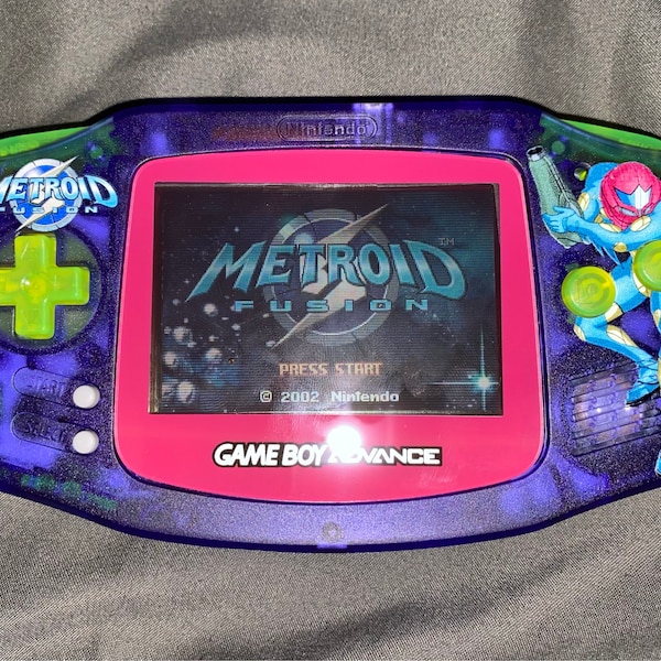 Metroid Fusion Custom Nintendo Gameboy Advance Shell Housing Gba - Etsy