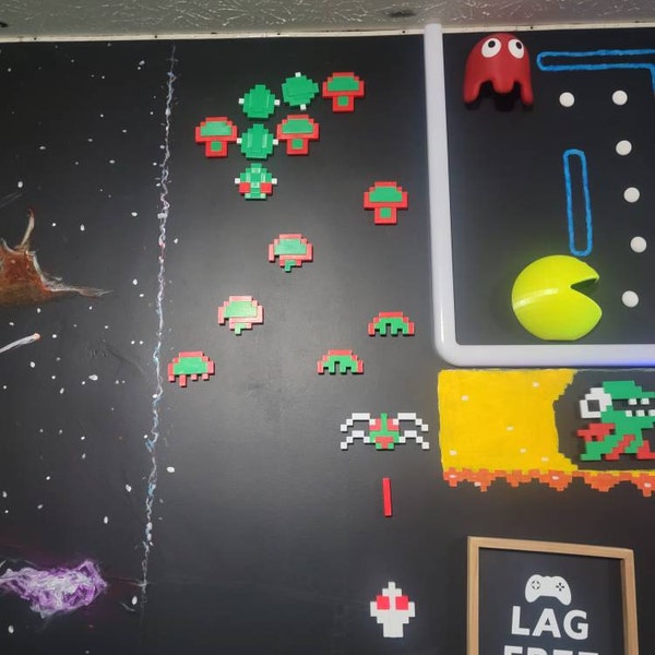3D Printed Retro Arcade Game Characters Wall Decor, Decoration - Etsy