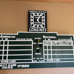 Pirates Forbes Field 1960 World Series Scoreboard With Clock - Etsy