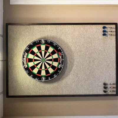All Black Dart Board Backboard, Oversized 32 X 32 Surround Dartboard ...