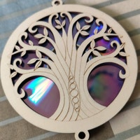 Quarter Moon With Stars Suncatcher Repurposing Dvds Laser Cut File SVG ...