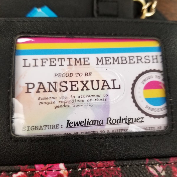 PANSEXUAL Lifetime Membership Card - Gay Pride Card - LGBT Identity ...