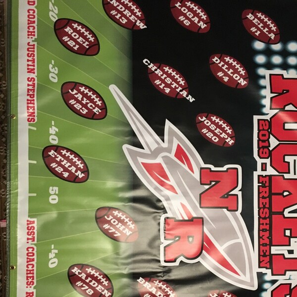 Football Team Banners. Professional Full Color 13 Oz Vinyl Banner - Etsy