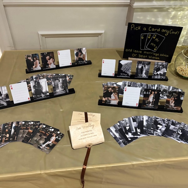 Personalized Monogram Playing Cards, Wedding Ring Monogram Gift, Guest ...