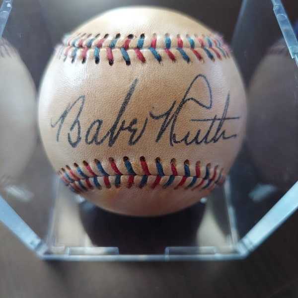 The Sandlot Babe Ruth Autographed 1930's Baseball. Licensed Replica ...