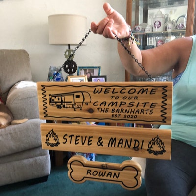 3 Piece Custom Wood Sign Personalized Camping Signs Personalized RV ...