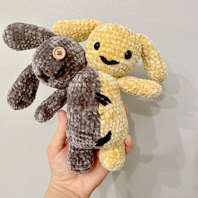 Crochet Pattern Two Headed Plushie Bunny Bear Halloween - Etsy