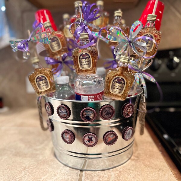 Mini Crown Royal Label, Mini Crown Label, Whiskey Custom Label, Mini ...