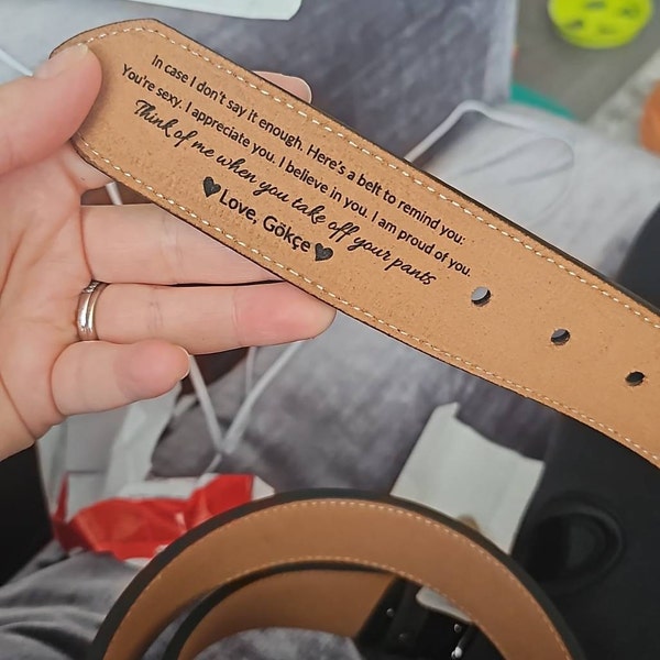 Custom Leather Belt for Daddy, Father’s Day Gift for Boyfriend, Unique ...