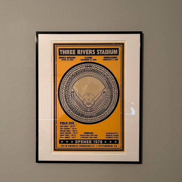 Three Rivers Stadium Seating Chart Diagram Poster 12x18, 18x24, or ...
