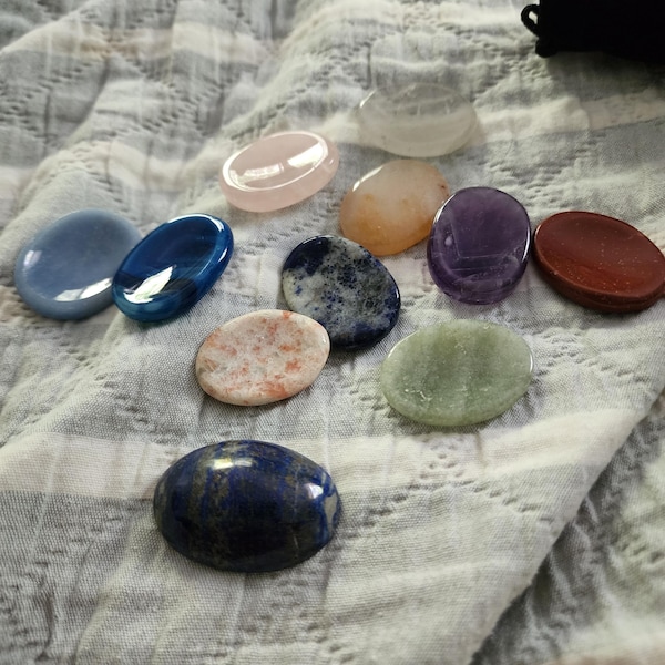 Natural Crystal Worry Stones HUGE Assortment, Choose Your Gemstone ...