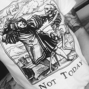 Not Today T-shirt. White Unisex Skeleton Tee. Game of Thrones Shirt. - Etsy