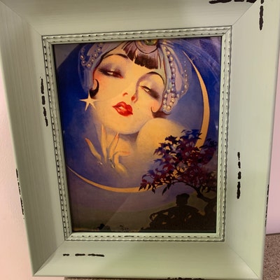 Flapper Gypsy Moon Art Print 8 X 10 Roaring 20s Jazz Age Art Deco 1920s ...
