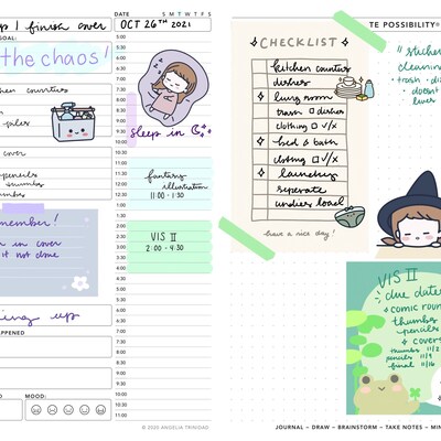 Cute Digital Sticky Note Stickers Set Pastel Kawaii - Etsy