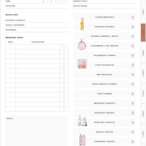 UNDATED Digital Planner, PORTRAIT Planner Template, Goodnotes Planner ...