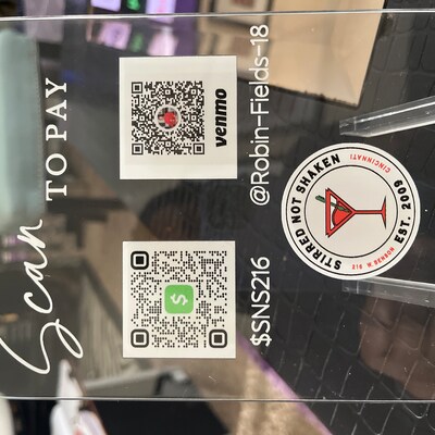 Scan to Pay Frosted Acrylic Sign Scannable QR Code Payment Table Sign ...