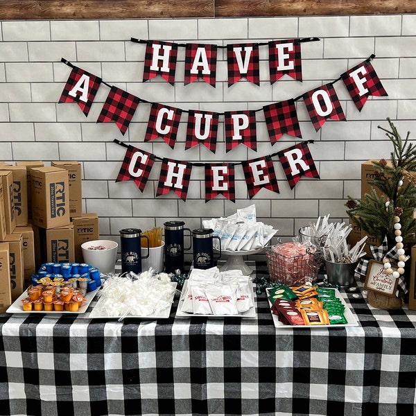PRINTABLE Buffalo Check Plaid Banner, Buffalo Plaid Letter Download ...