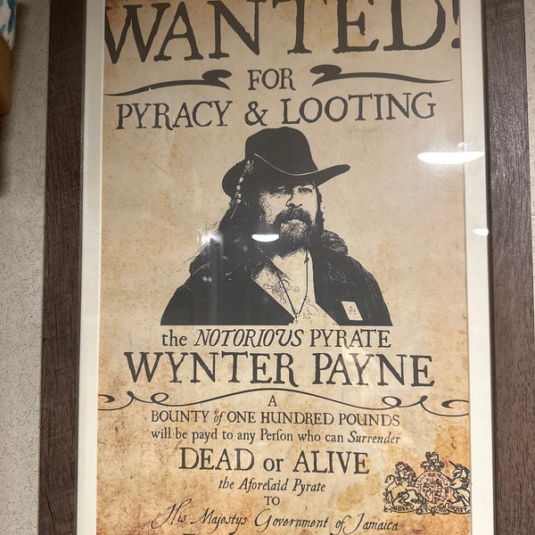 Custom Replica Pirate Wanted Poster With Your Image, Golden Age of ...
