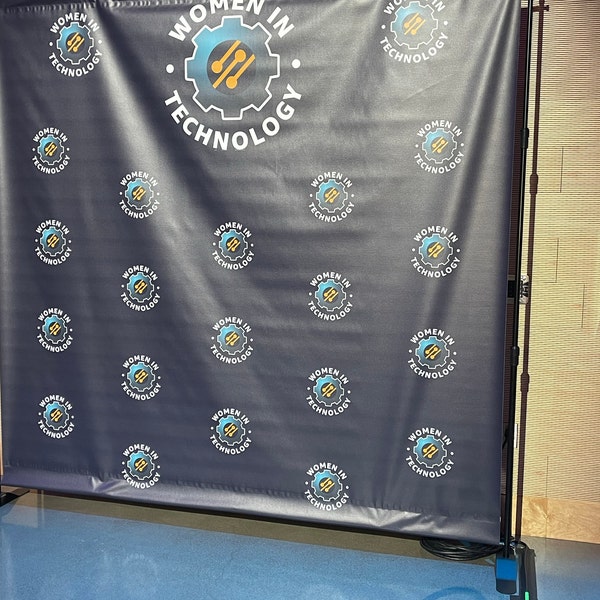 Custom Logo Backdrop Banner: Personalized Event Photo Booth (stand ...
