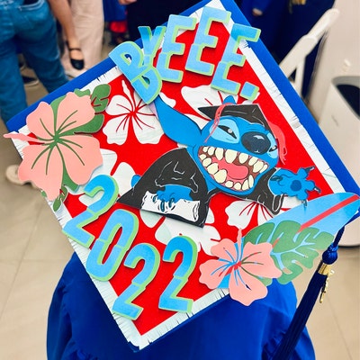 Graduation Cap Topper Lilo & Stitch Ohana College - Etsy