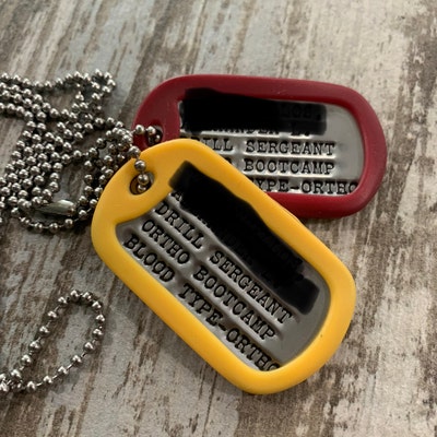 Real Debossed Military Dog Tags Dogtags Custom Personalized Made in USA ...