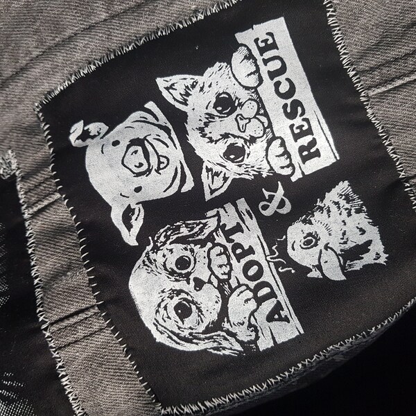 ADOPT and RESCUE Lots of Animals PATCH Super Cute I Mean Look at That ...