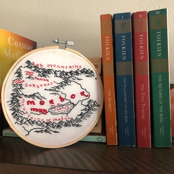 Mordor - Lord of the Rings Tolkien Map PDF Embroidery Pattern - Etsy