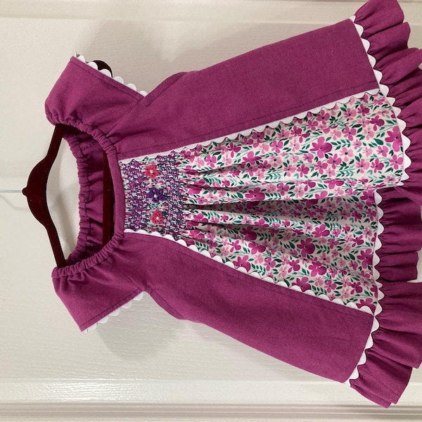 Annalise Smocked Top PDF Pattern, Sz. 6 Mo. - 8 - Etsy