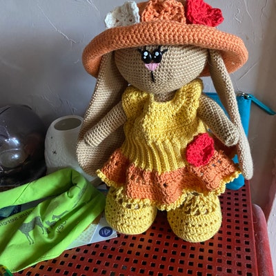 SET of 5 PATTERNS. Amigurumi Crochet Pattern Bunny in Clothes Set ...