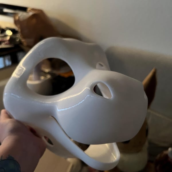 Wolf Therian Mask Base 3D Printed - Etsy