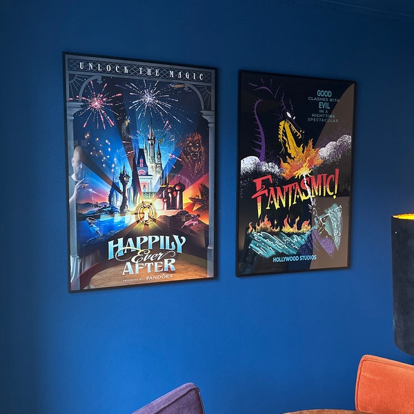 Happily Ever After Firework Show Poster Disney Attraction Poster Disney ...