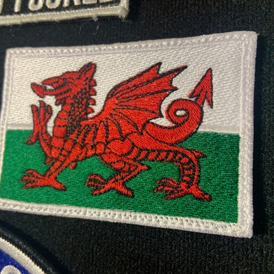 Wales Flag Embroidered Patch - Etsy