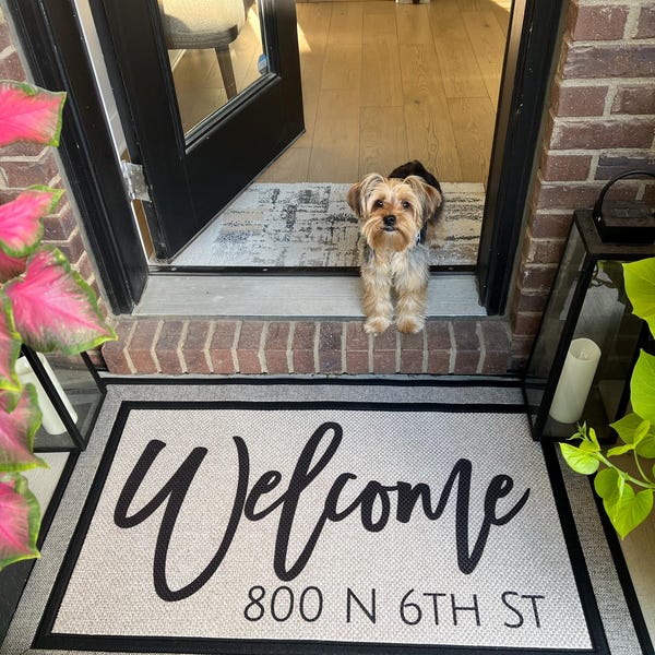 Custom Business Logo Door Mat Your Text Here Personalized Doormat ...