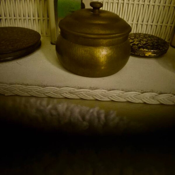 Music Box, Vintage Otagiri Grand Iris Small Music Box, Gray, Gold Trim ...
