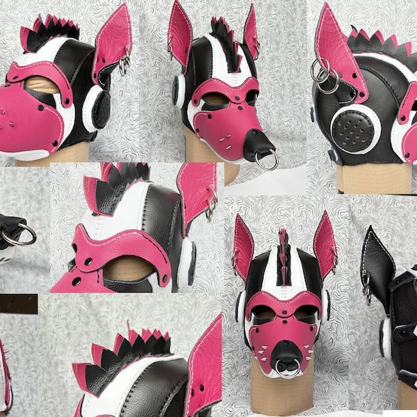 Wolf Pup Dog Mask Pattern - Leather Hood PDF With Tutorial - Etsy