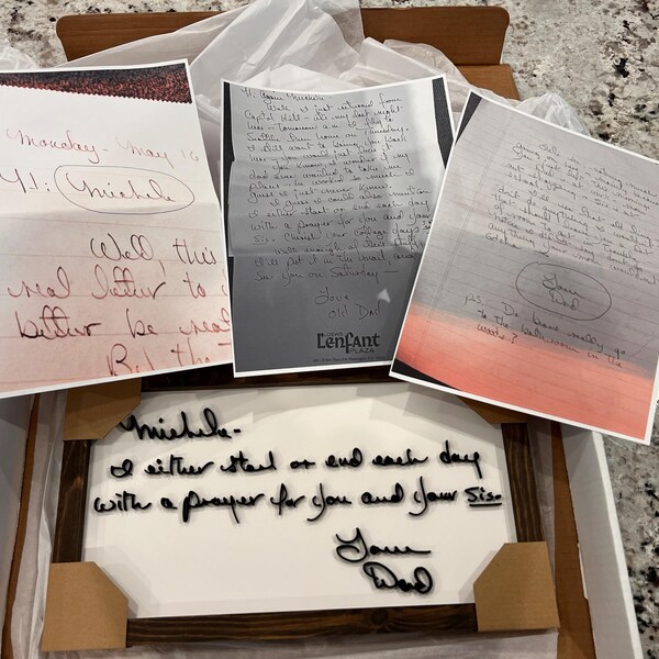 Custom Heart Frame Created by Loved Ones Handwriting or Scribbles ...