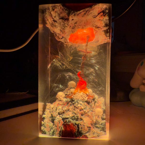 Diorama Zombie Spinosaurus and Couple Divers Night Light Lamp, Ocean ...