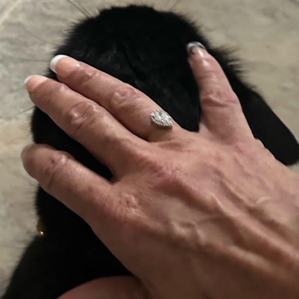 Sterling Silver Floating Ring | Invisible Ring | Unique Rings | Pear ...