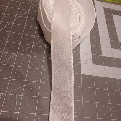 White Burlap Wired Ribbon, 1.5 White Wired Ribbon, Ribbon by the Yard ...