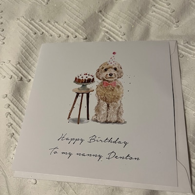 Personalised Cockapoo Birthday Card, Personalised Cockapoo Thank You ...