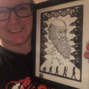 Anatomical Hand Original Linocut // Anatomy Linoprint | Etsy