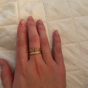 10K,14K,18K Gold Mama Ring, Dainty Mama Ring, Gift for Mom, New Mom ...