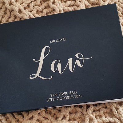 Personalised Script Guest Book, Wedding Guest Book, Custom Guest Book ...