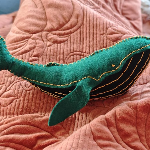Whale Sewing Pattern PDF and SVG. Ocean Animals Pattern. Blue Whale ...