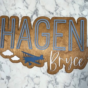 Stacked Custom Name Sign Wood Name Sign Nursery Sign - Etsy