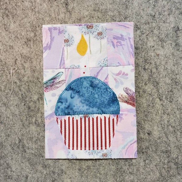 Quilted Postcard Pattern-fabric Postcard Pattern-cat Face - Etsy