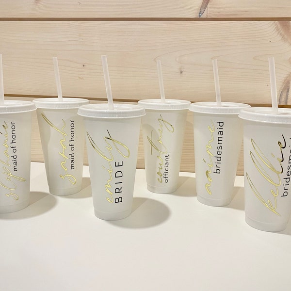 White Reusable Cold Cup 24oz. - Etsy